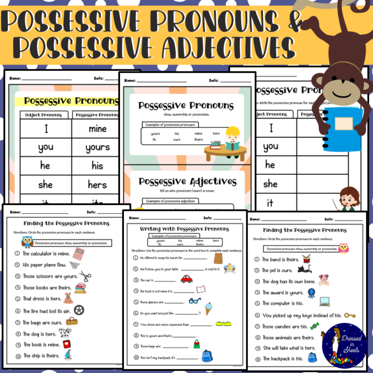 Possessive Pronouns and Possessive Adjectives | Made By Teachers