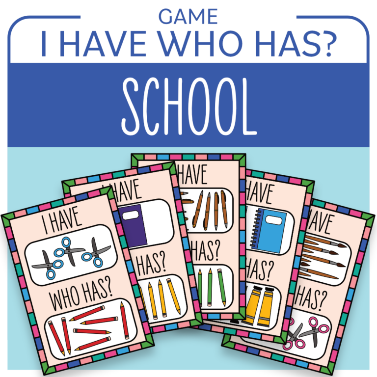 Back to School Activity - I Have, Who Has? Game - Counting 1-10 and ...