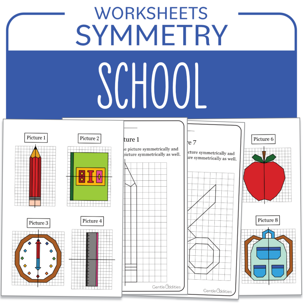 Back to School Activity - School Math Symmetry and Coloring | Made By ...