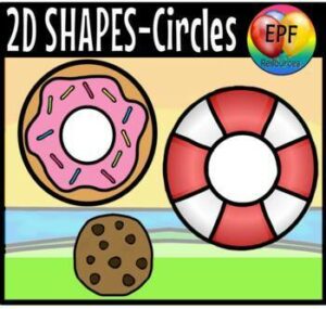 2d shapes moveable clipart, circles - Made By Teachers