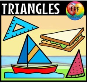 2d shapes moveable clipart, triangle - Made By Teachers