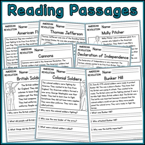 Founding Fathers Social Studies Reading Comprehension Passages K-2 ...
