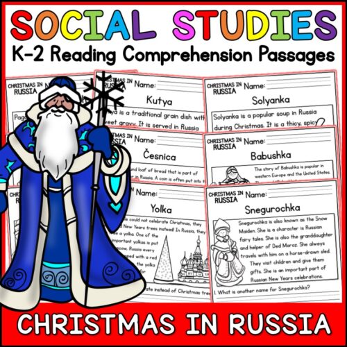 Christmas in Russia Social Studies Reading Comprehension Passages K-2 ...