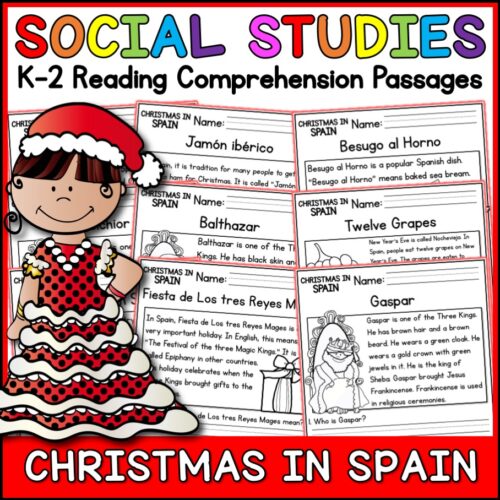 Christmas in Spain Social Studies Reading Comprehension Passages K-2 ...