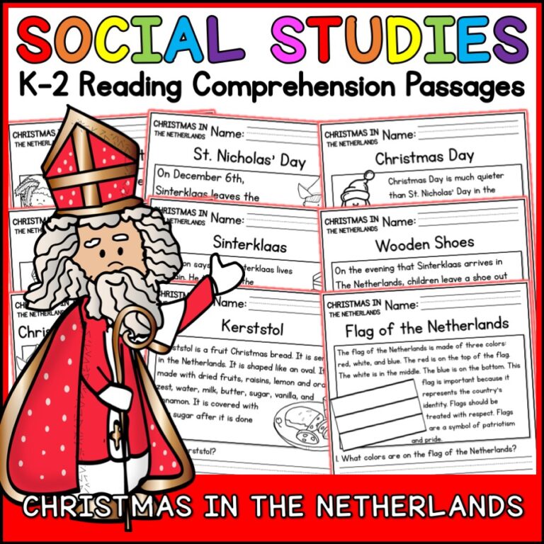 Christmas in the Netherlands Social Studies Reading Comprehension ...
