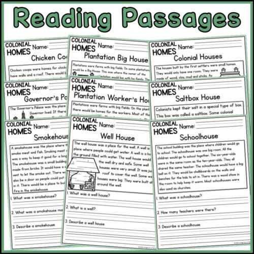 Colonial Blacksmith Social Studies Reading Comprehension Passages K-2 ...