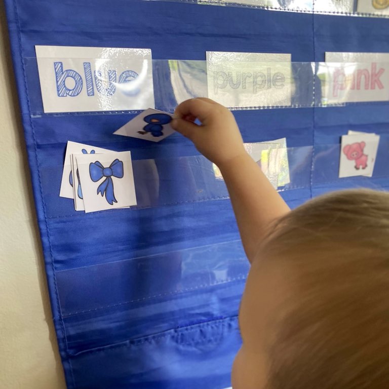 Color Sort Pocket Chart Game - Sorting by Color Practice | Made By Teachers