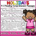 April Fools Day Holidays Reading Comprehension Passages K-2 | Made By ...