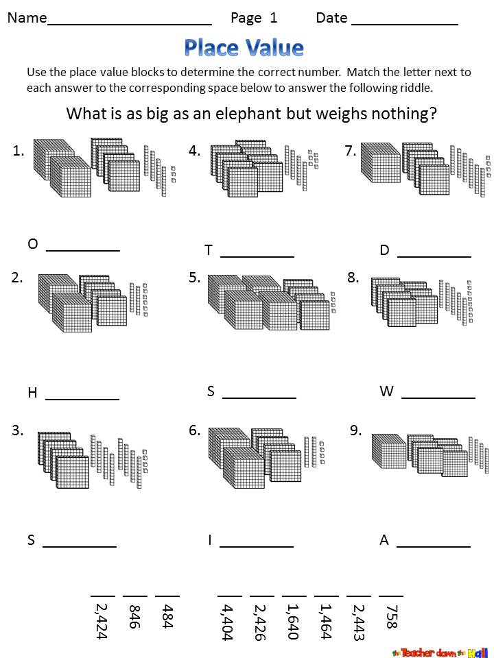 Place Value Worksheets with Riddles | Made By Teachers