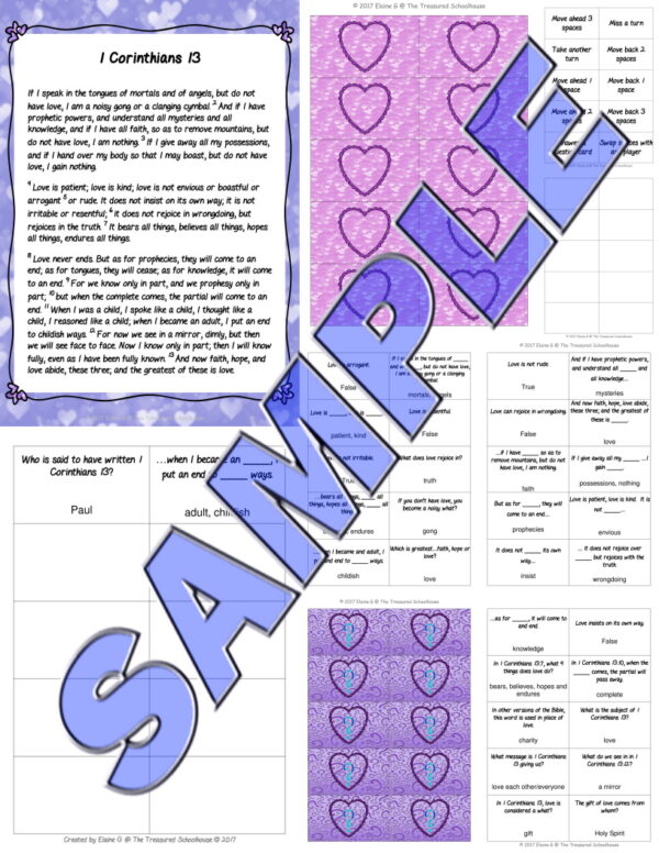 1 Corinthians 13 - Love Is.... Game | Made By Teachers