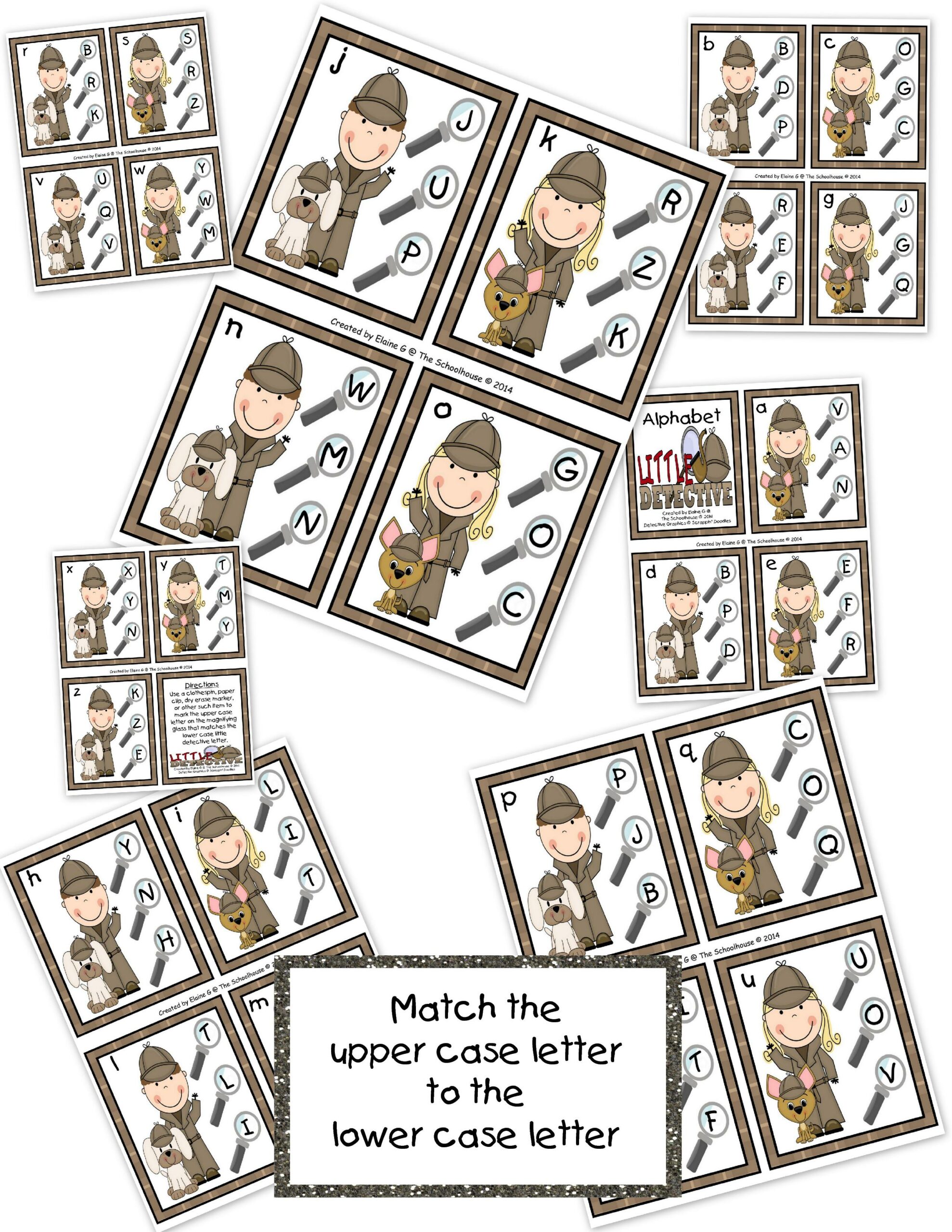Alphabet ABC Clip Cards with Detectives | Made By Teachers