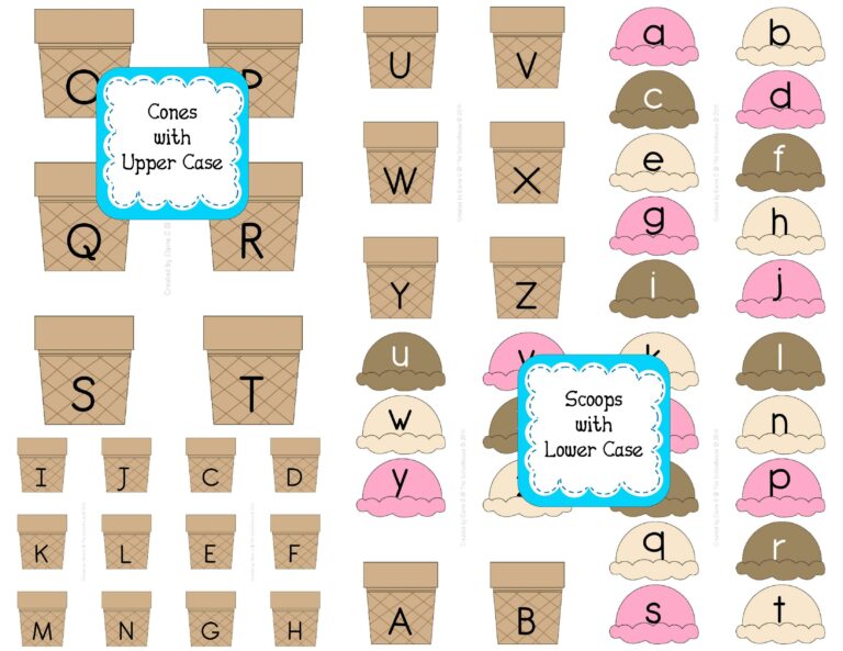 Alphabet ABC Upper and Lower Case Match - Ice Cream | Made By Teachers