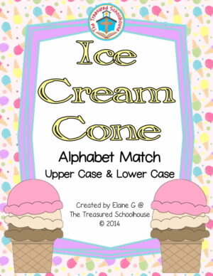 Alphabet ABC Upper and Lower Case Match - Ice Cream - Made By Teachers