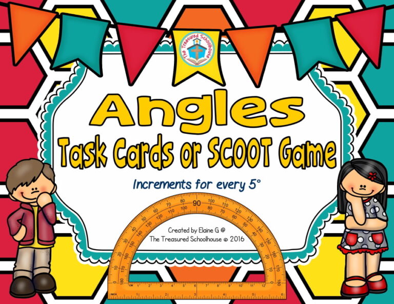 Angles Task Cards or SCOOT Game - Made By Teachers
