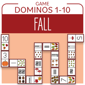 Fall/Autumn Game - Domino Counting 1-10 - Numbers, Ten Frames, Tally Marks | Made By Teachers