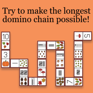 Fall/Autumn Game - Domino Counting 1-10 - Numbers, Ten Frames, Tally ...
