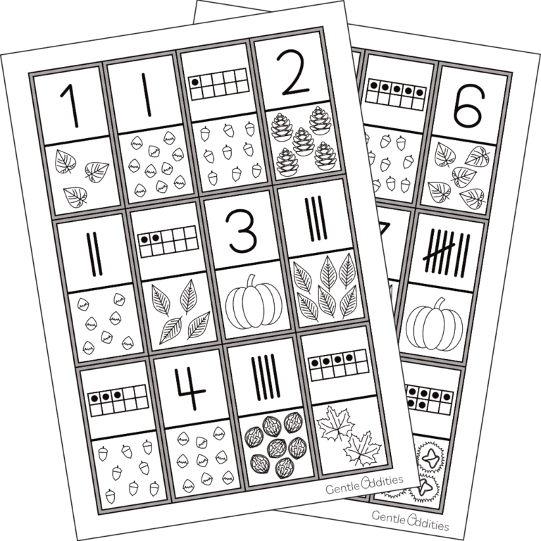 Fall/Autumn Game - Domino Counting 1-10 - Numbers, Ten Frames, Tally Marks | Made By Teachers
