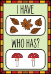 Fall Activity - I Have, Who Has? Cards Game - Counting 1-10 and Colors ...