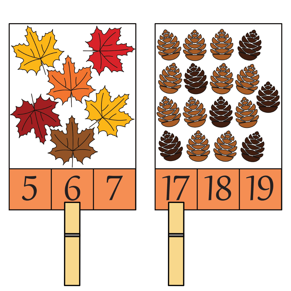Fall/Autumn Activity - Count And Clip Task Cards: Counting to 20 | Made ...