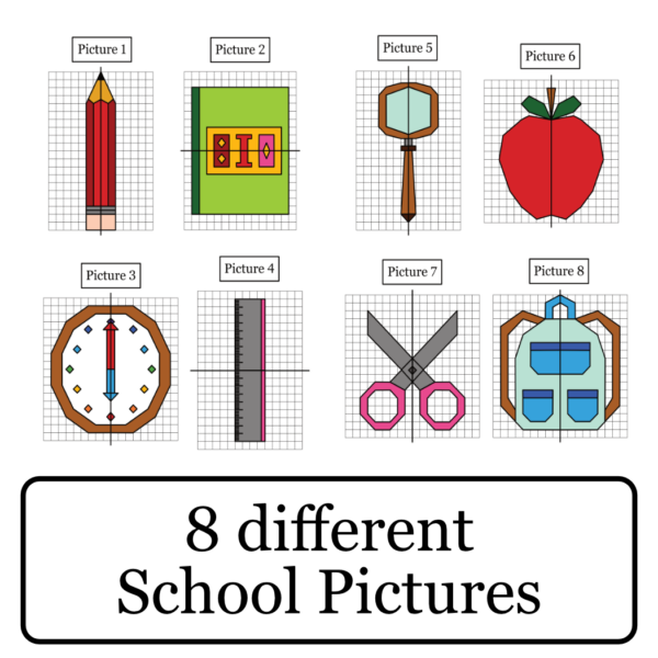 Back to School Activity - School Math Symmetry and Coloring | Made By ...