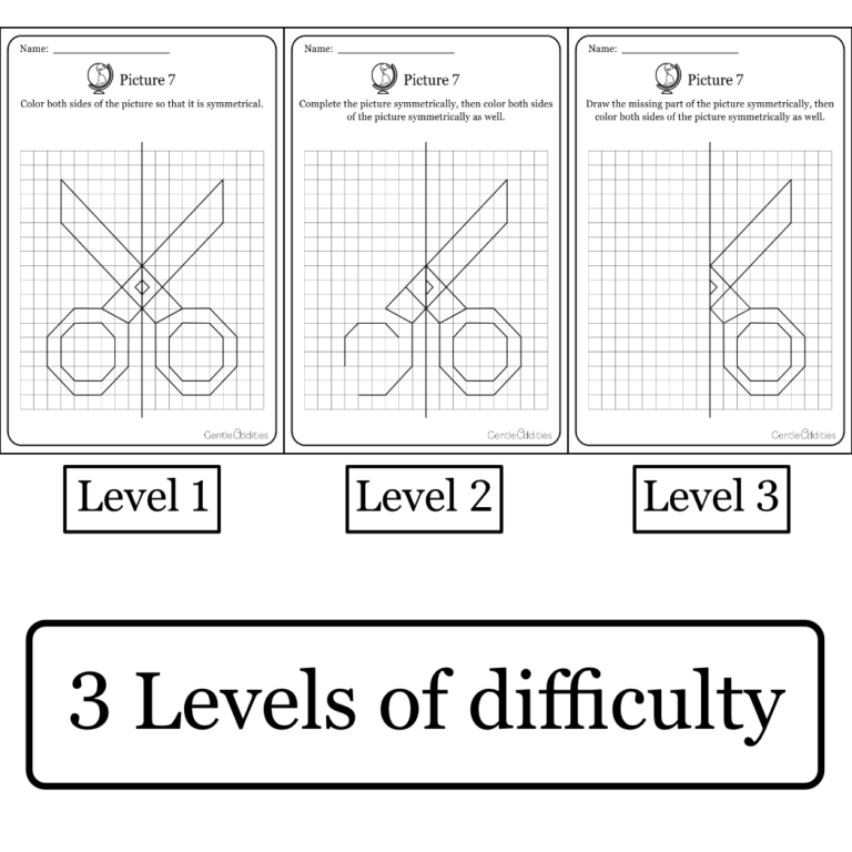 Back to School Activity - School Math Symmetry and Coloring | Made By ...