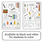 Back to School Activity - I Spy - How Many - Color, Count and Graph 1 ...