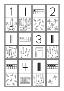 Back to School Game - Domino Counting 1-10 - Numbers Ten Frames Tally Marks | Made By Teachers