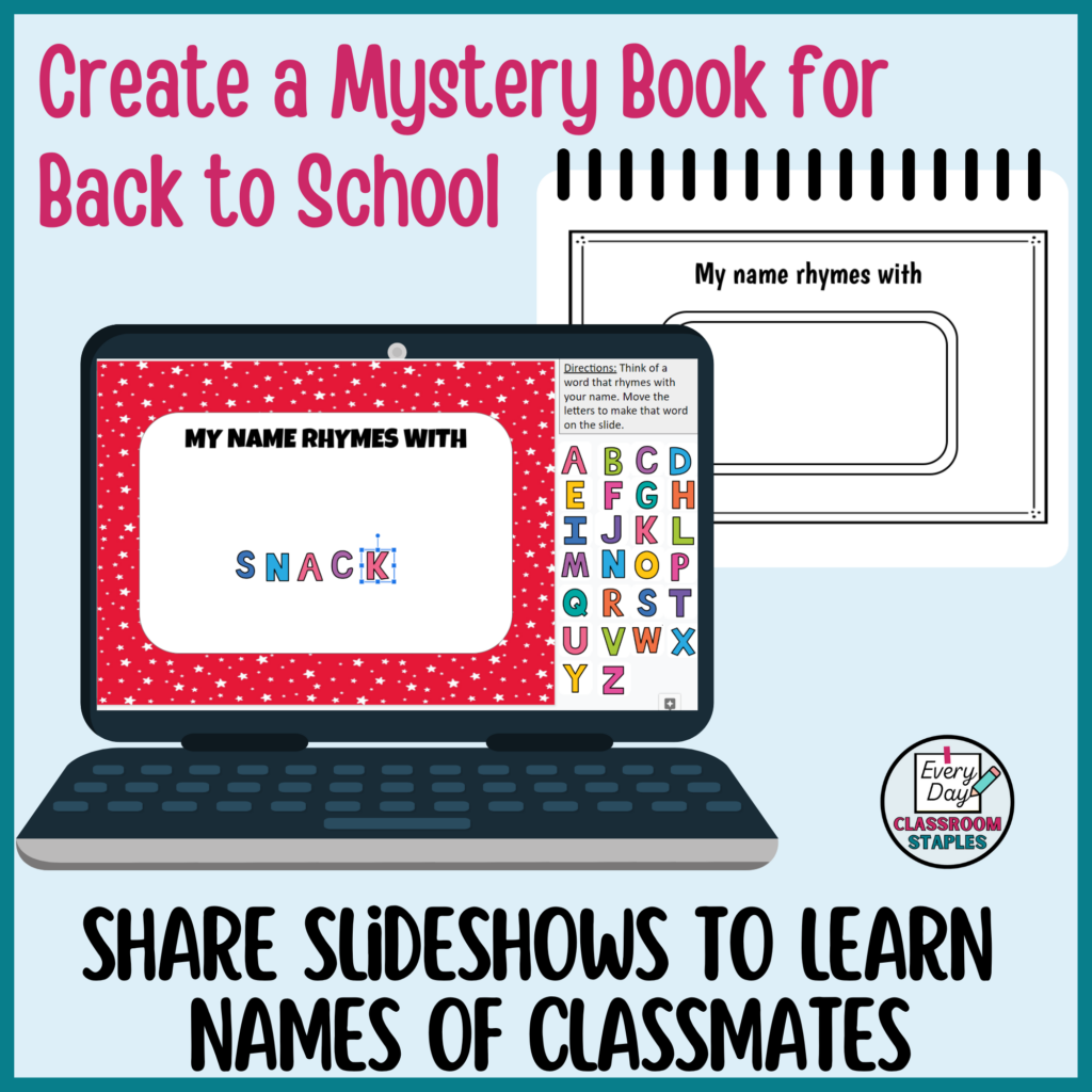 Back to School Name Activity - Get to Know You Digital & Print Book ...
