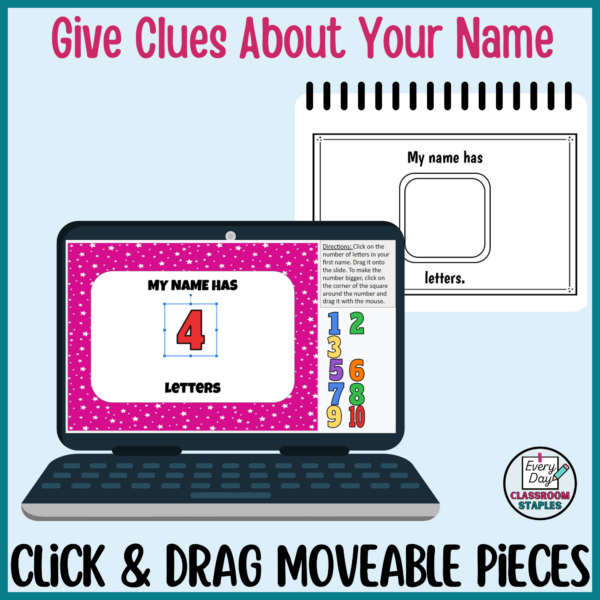 Back to School Name Activity - Get to Know You Digital & Print Book ...