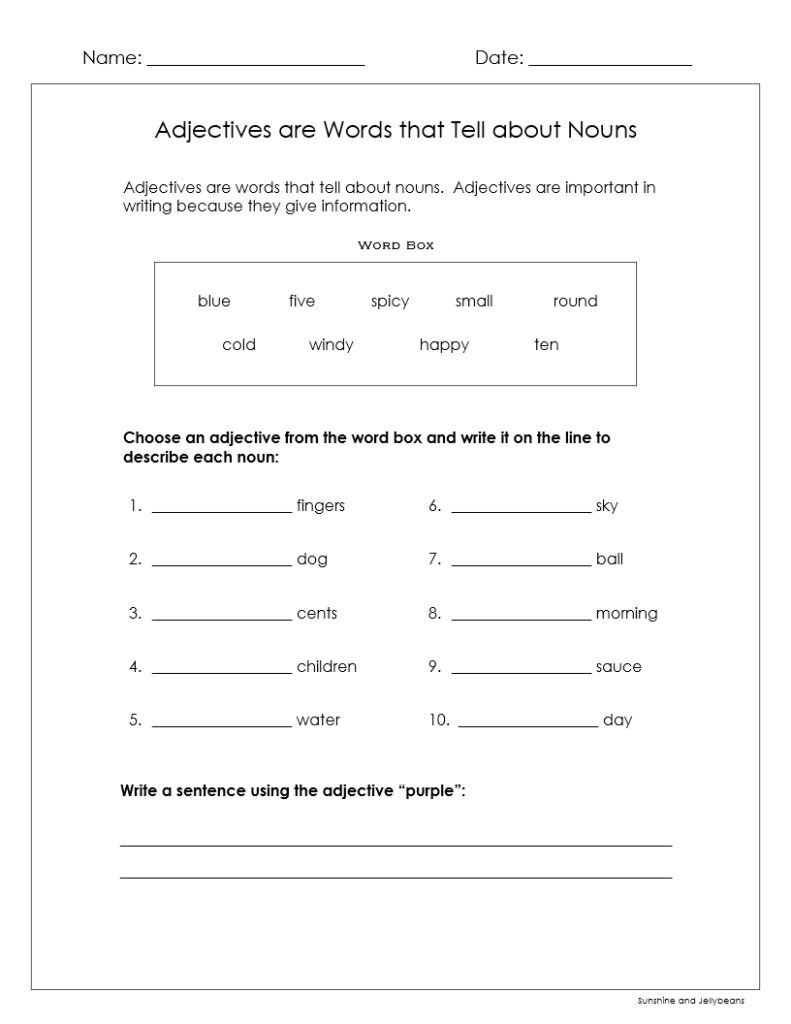 Back-to-School Grammar Review - Grade 1-2 : 24 worksheets - Made By ...