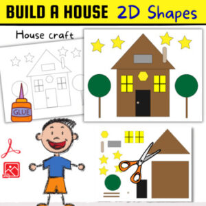 Build a House Using 2D Shapes Activity Craft Template - Made By Teachers