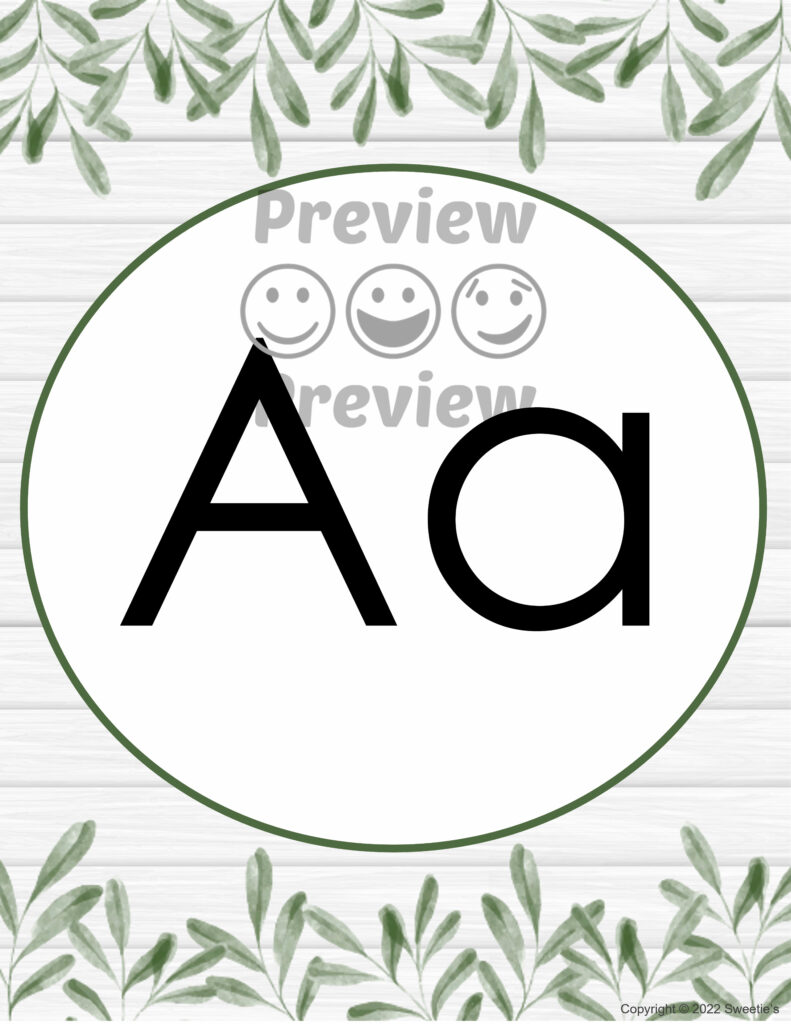 Alphabet Posters Farmhouse Eucalyptus Theme | Made By Teachers