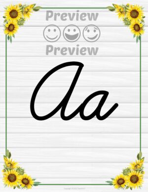 Alphabet Posters Farmhouse Sunflower - Made By Teachers