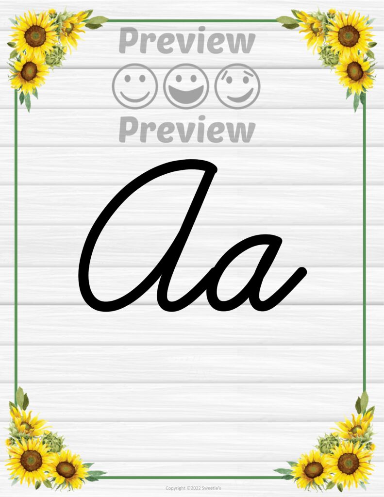 Alphabet Posters Farmhouse Sunflower - Made By Teachers