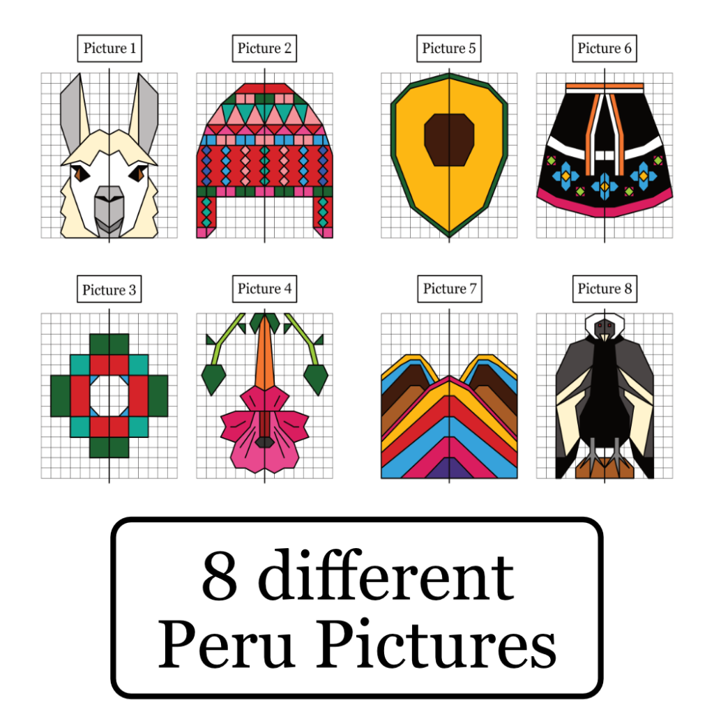 Hispanic Heritage Month - Peru Math Symmetry and Coloring | Made By ...