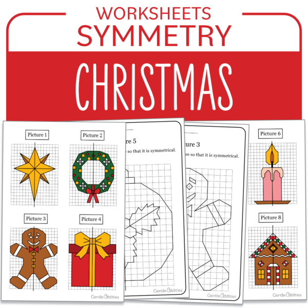 Christmas Math Activity Symmetry and Coloring - Made By Teachers