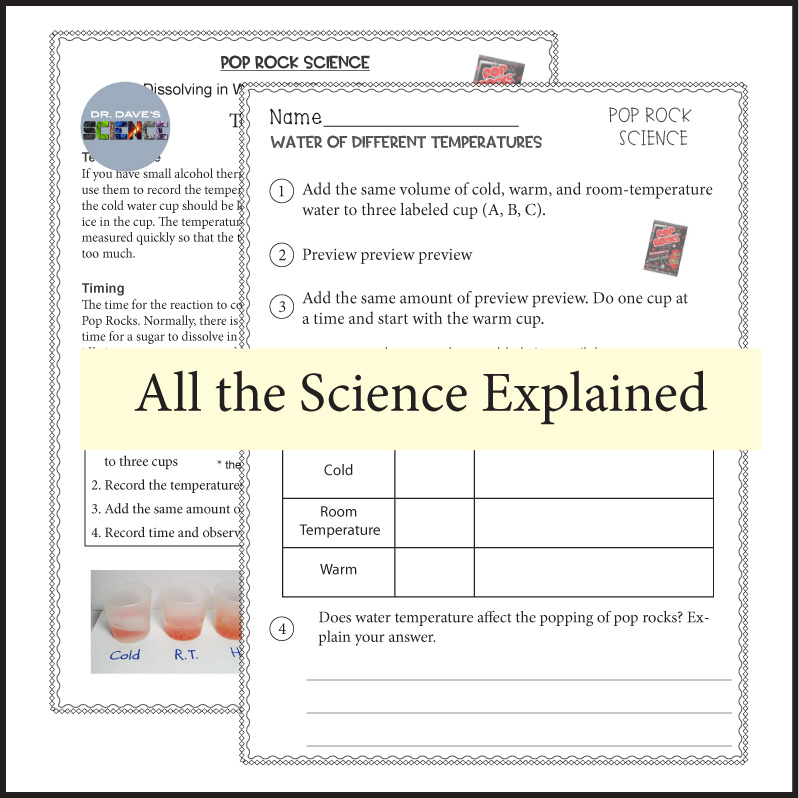 Pop Rock Science Activities - Made By Teachers
