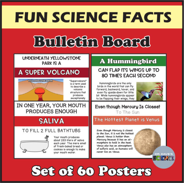 Science Posters Fun Science Facts, Bulletin Board and Classroom Décor ...