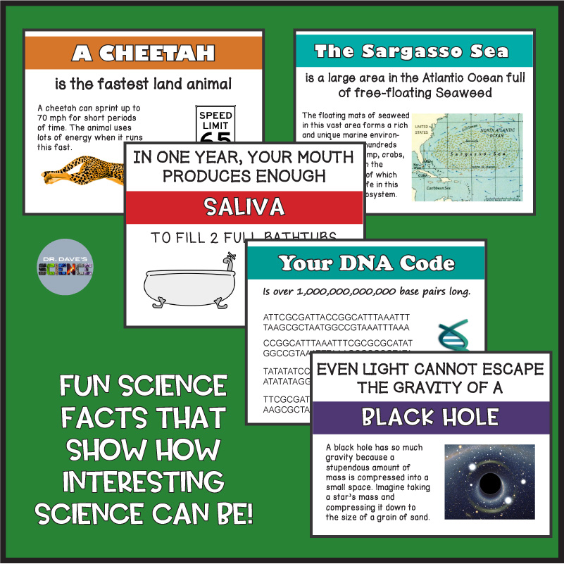 Science Posters Fun Science Facts, Bulletin Board and Classroom Décor ...