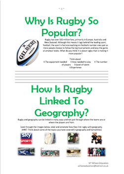 Rugby: Geography In Action | Made By Teachers