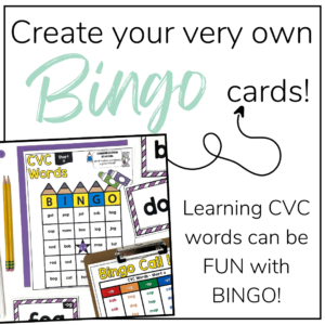 Back To School CVC Word BINGO Cards - No Prep Printable Editable - Made ...