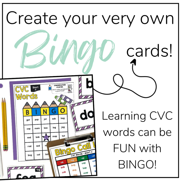 Back To School CVC Word BINGO Cards - No Prep Printable Editable | Made ...