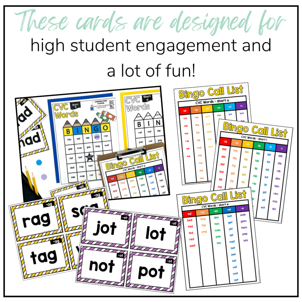 Back To School CVC Word BINGO Cards - No Prep Printable Editable - Made ...