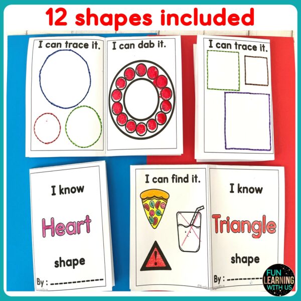 2D Shapes Intervention Mini Booklets - Print & Fold Shapes Recognition ...