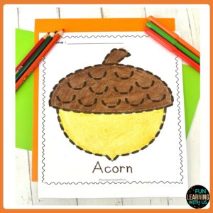 Fall Picture Tracing & Coloring Fine Motor Activity | Autumn Worksheets ...