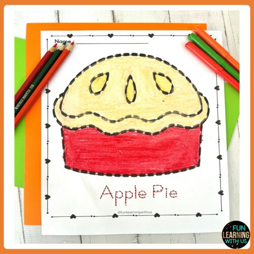 Fall Picture Tracing & Coloring Fine Motor Activity | Autumn Worksheets ...