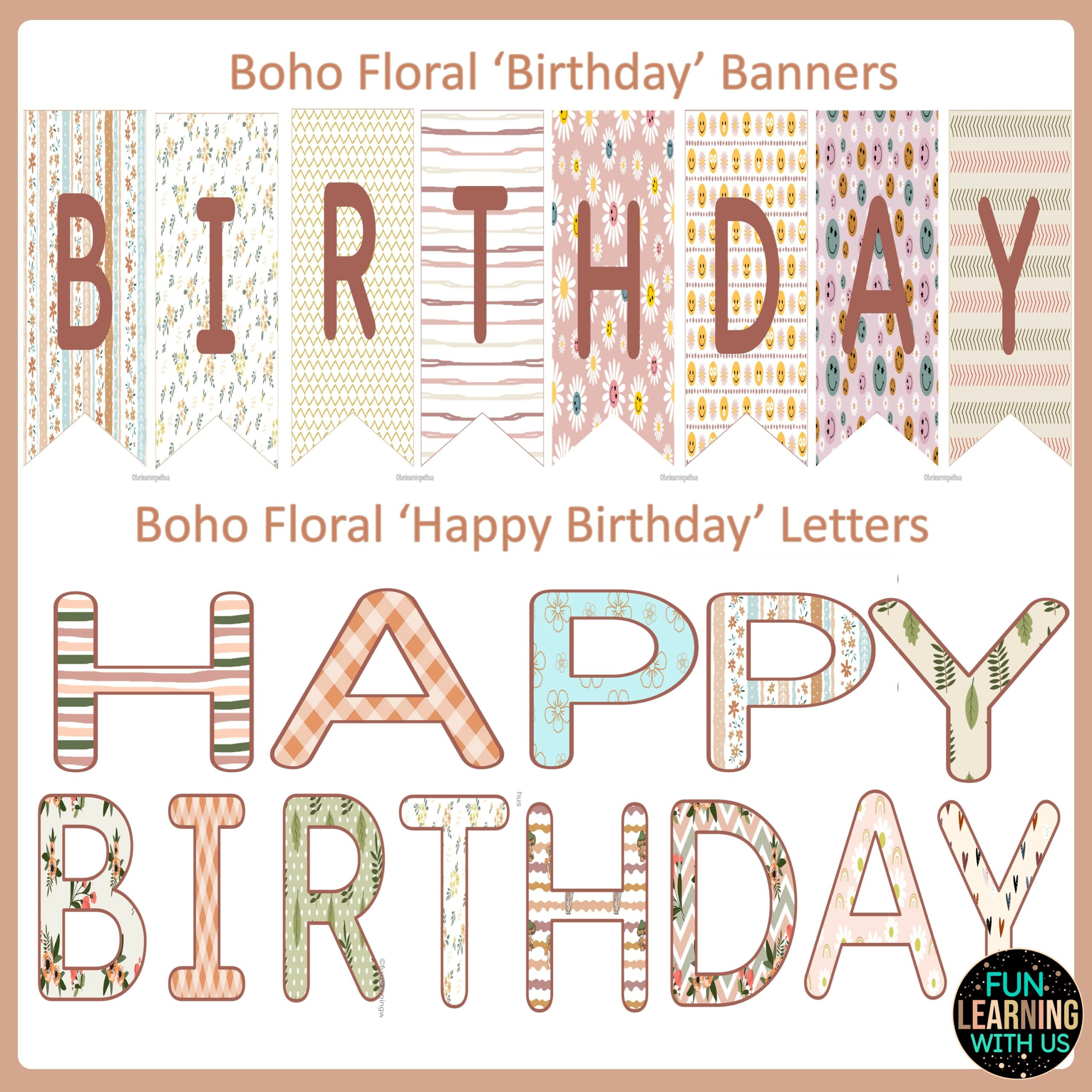 Boho Editable Rainbow Birthday Bulletin Board Display - Made By Teachers