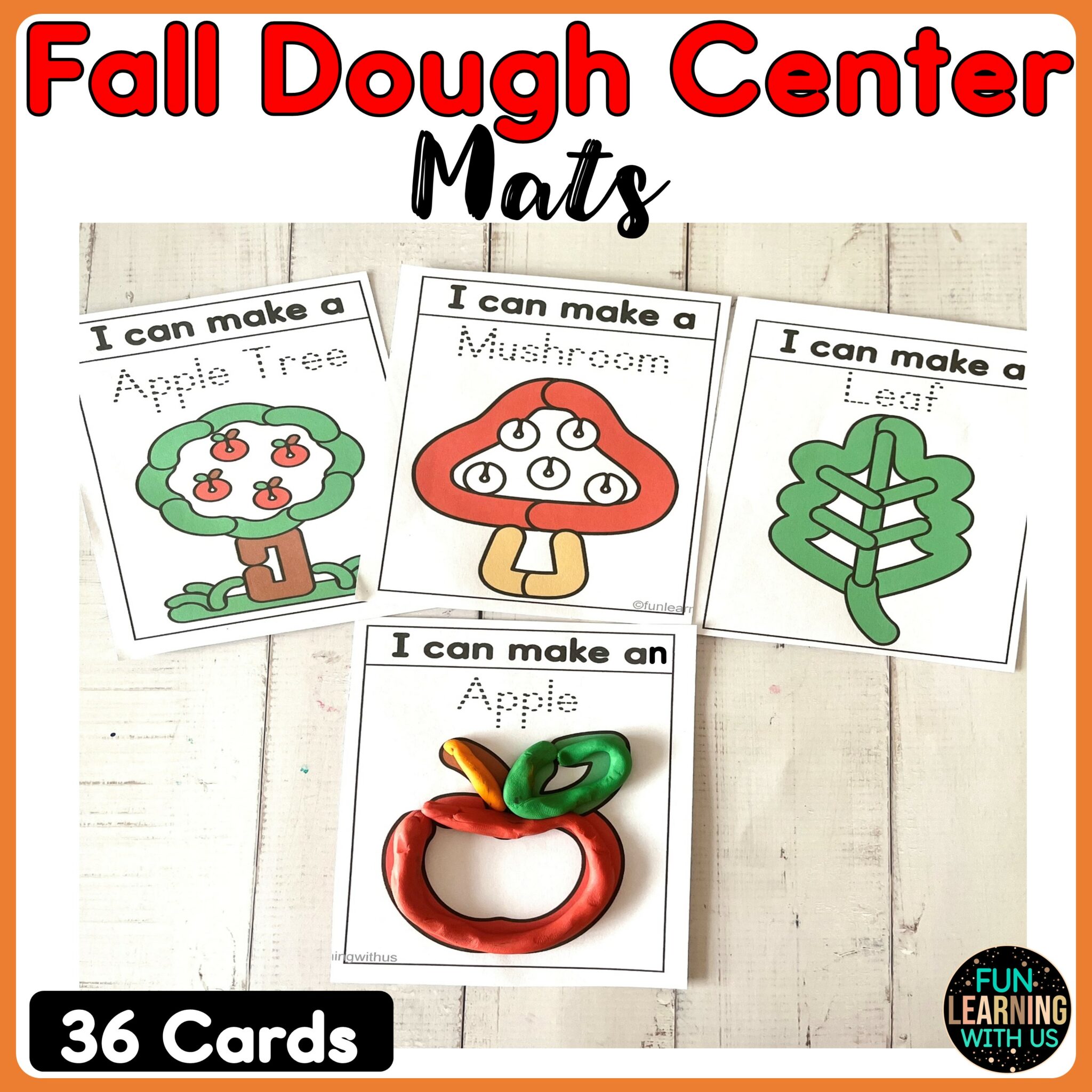 Fall Dough Center Mats | Autumn Season Fine Motor Activity | Made By ...