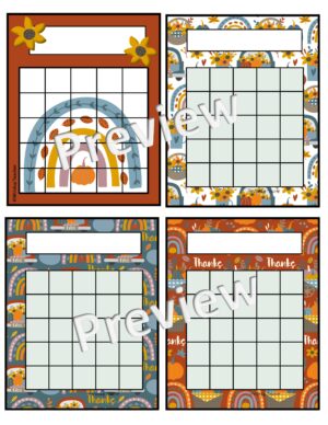 Fall Rainbow Classic Sticker Charts | Made By Teachers