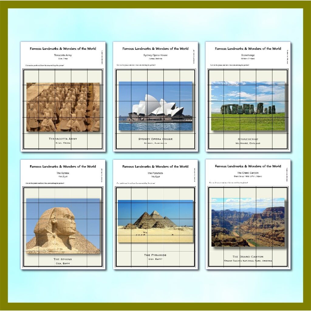 Famous Landmarks & Wonders of the World - 25 Photo Jigsaw Puzzles ...